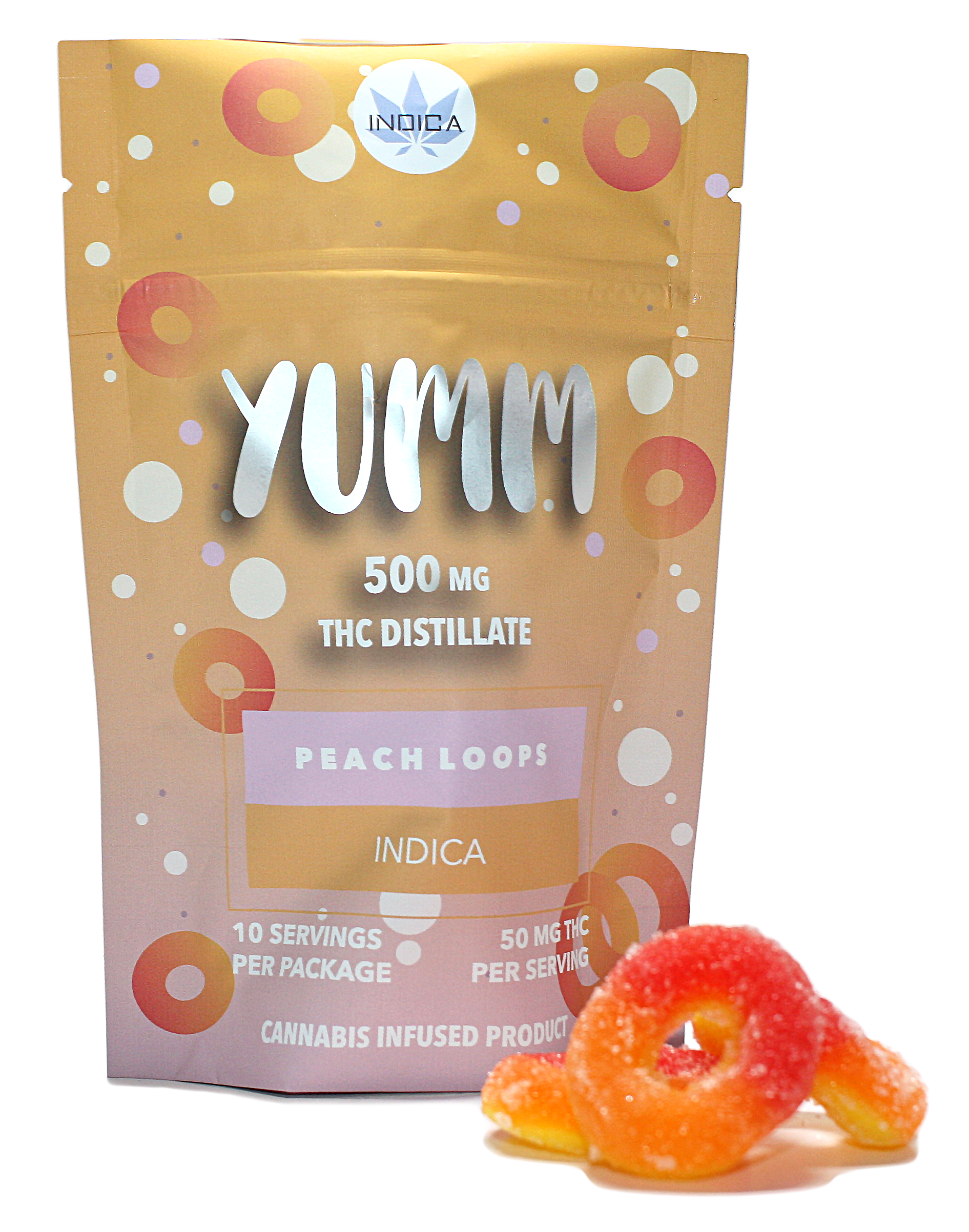 Yumm – PEACH LOOPS 500MG – Indica OR Sativa – Joints R Us